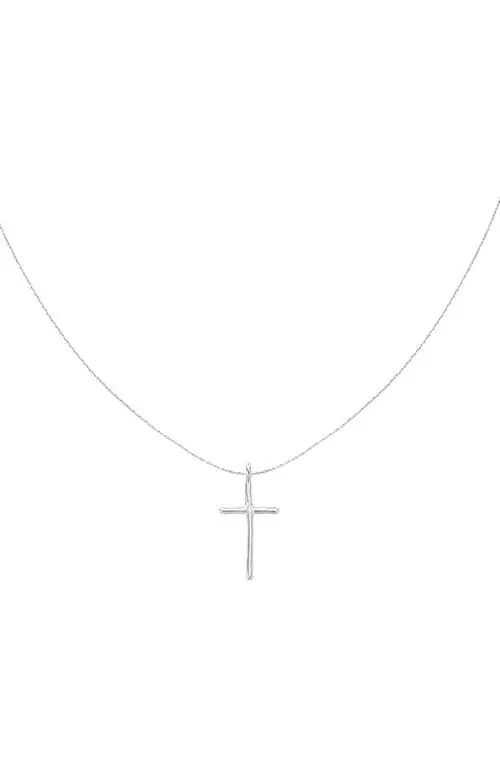 BEARFRUIT JEWELRY Sterling Ariel Cross Necklace - Silver