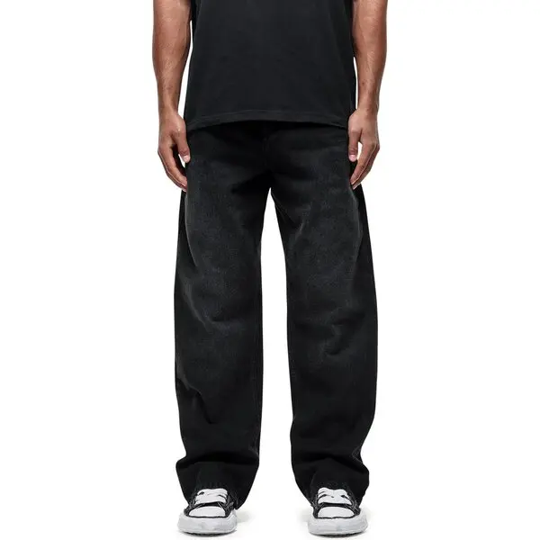 GOOD FOR NOTHING Vintage Wash Baggy Denim Jeans - Black