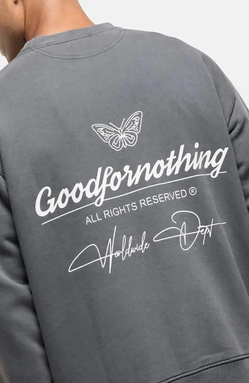 GOOD FOR NOTHING Washed Cult Sweatshirt