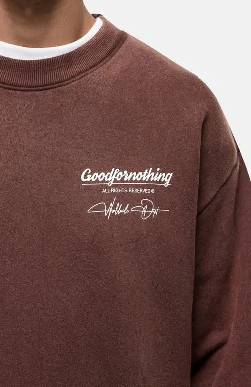 GOOD FOR NOTHING Washed Cult Sweatshirt