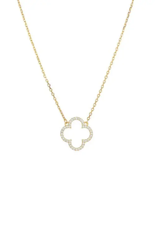 BEARFRUIT JEWELRY Sterling Silver 18k Plated Aria Clover Necklace - Gold