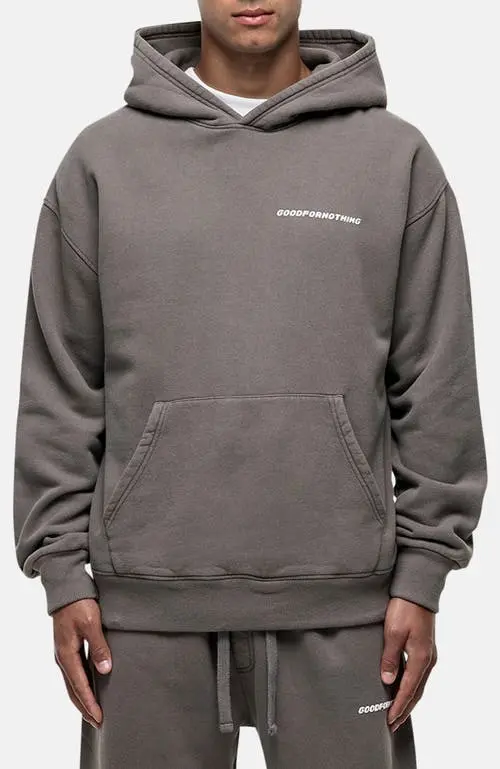 GOOD FOR NOTHING Vintage Washed Oversized Hoodie - Taupe
