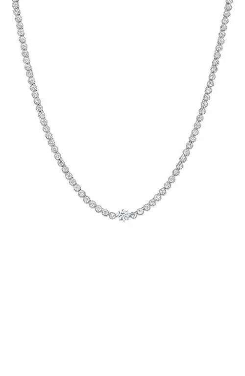 BEARFRUIT JEWELRY Celeste Statement Tennis Necklace - Silver
