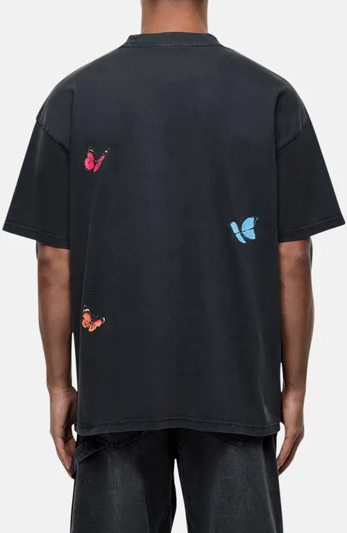 GOOD FOR NOTHING Flight Butterfly Print Relaxed Tee