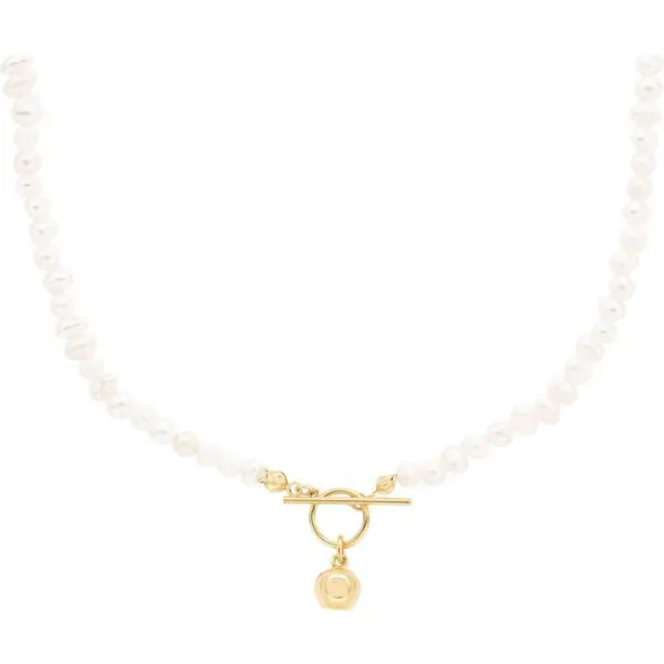 BEARFRUIT JEWELRY Elena Cultured Pearl Choker - Gold