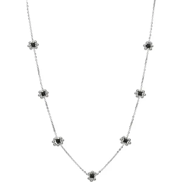 BEARFRUIT JEWELRY Flower Pendant Necklace - Silver