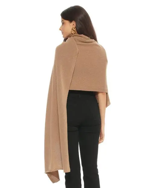 MONTICELLI CASHMERE Pure Cashmere Feather-light Maxi Wrap Stole - Camel