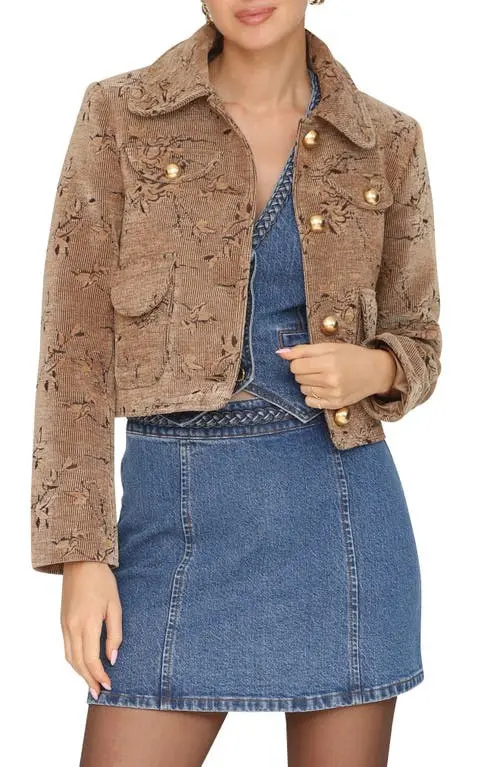 Avec Les Filles Crop Corduroy Jacket