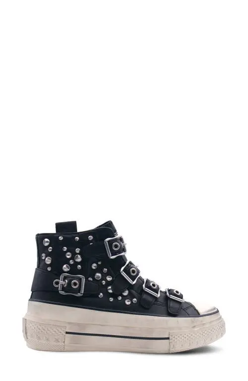 Ash Rainbow Studs Platform High-top Sneakers - Black