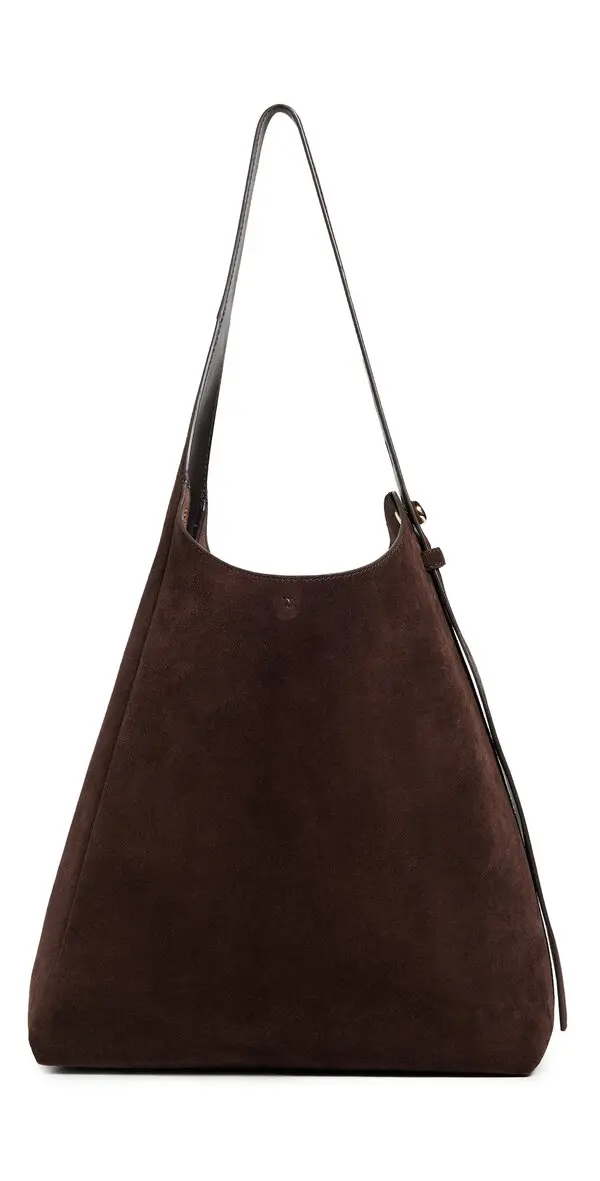 Tory Burch Romy Suede Hobo Bag - Dark Cocoa