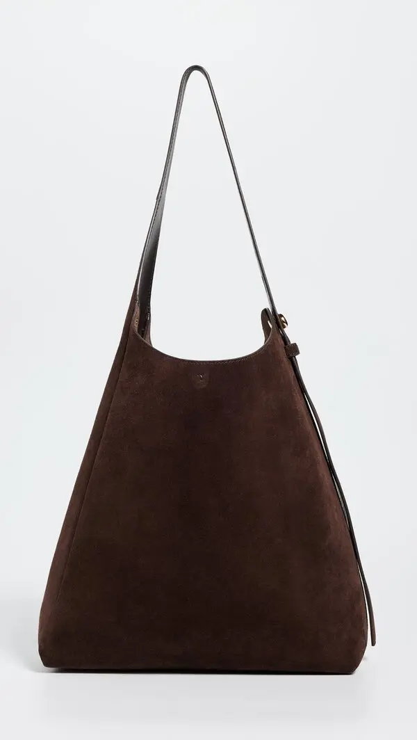 Tory Burch Romy Suede Hobo Bag - Dark Cocoa