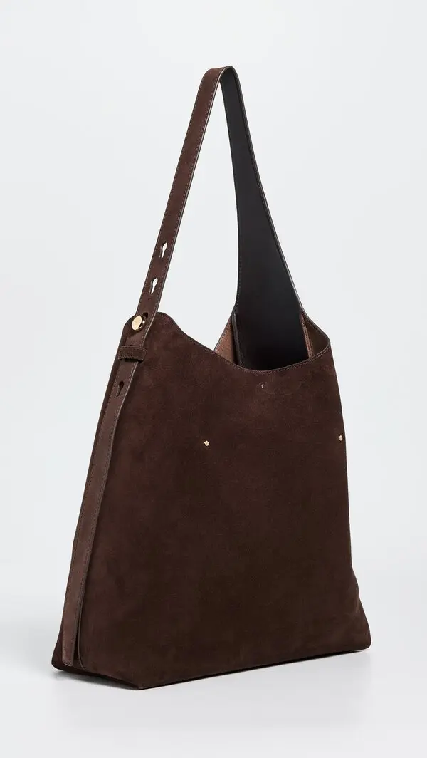 Tory Burch Romy Suede Hobo Bag - Dark Cocoa