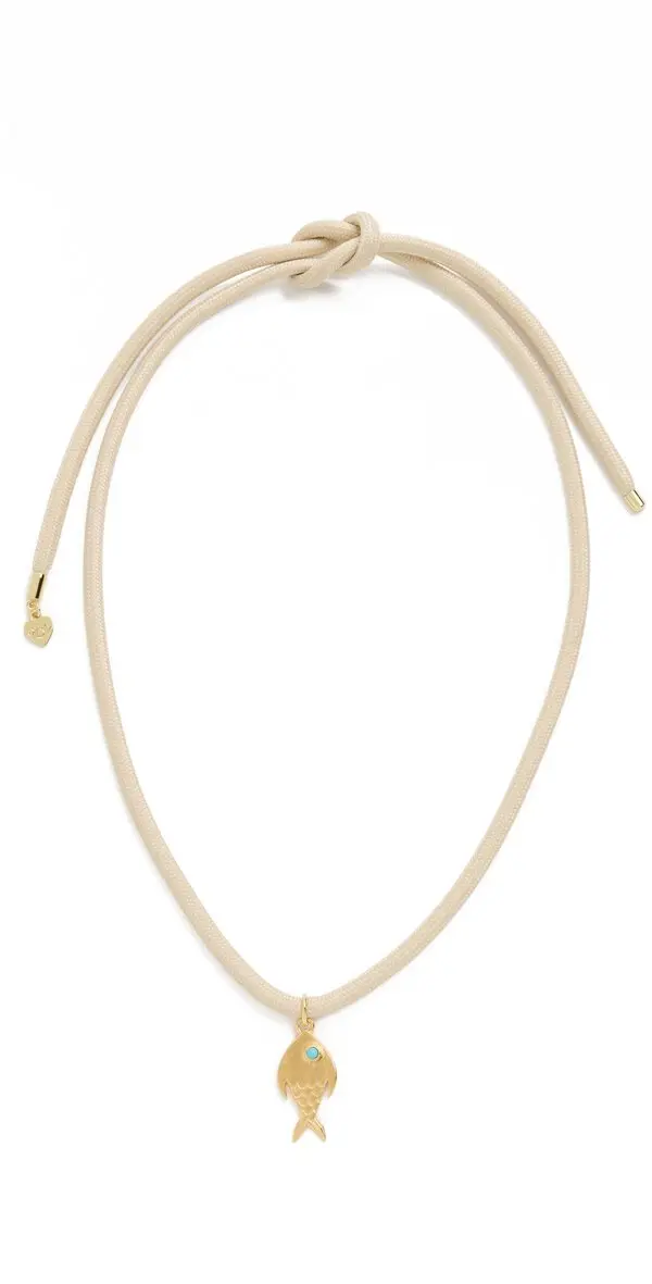 HART Necklace With Fish Pendant - Dune/gold