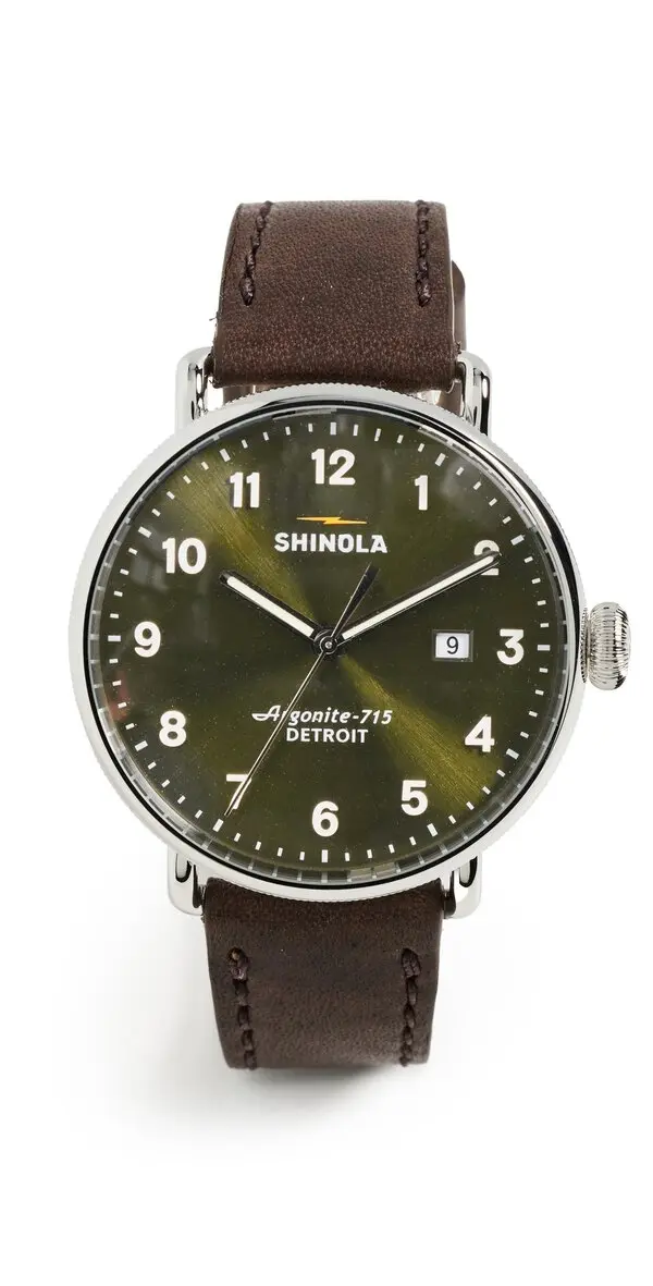 Shinola Canfield 3hd Watch - Dark Olive