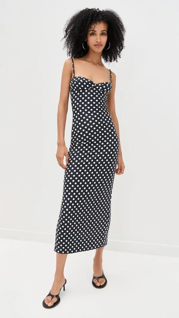 Miaou Florence Polka Dot Maxi Dress