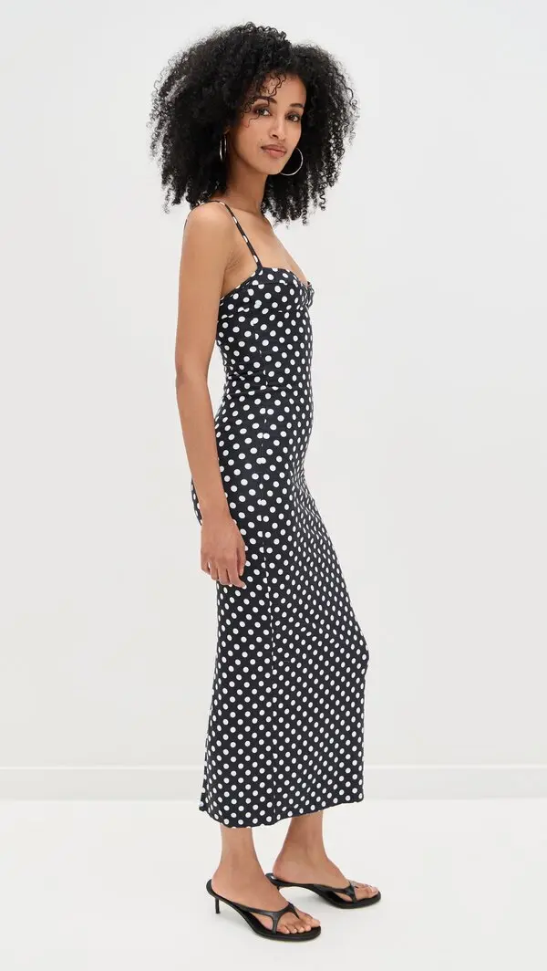 Miaou Florence Polka Dot Maxi Dress