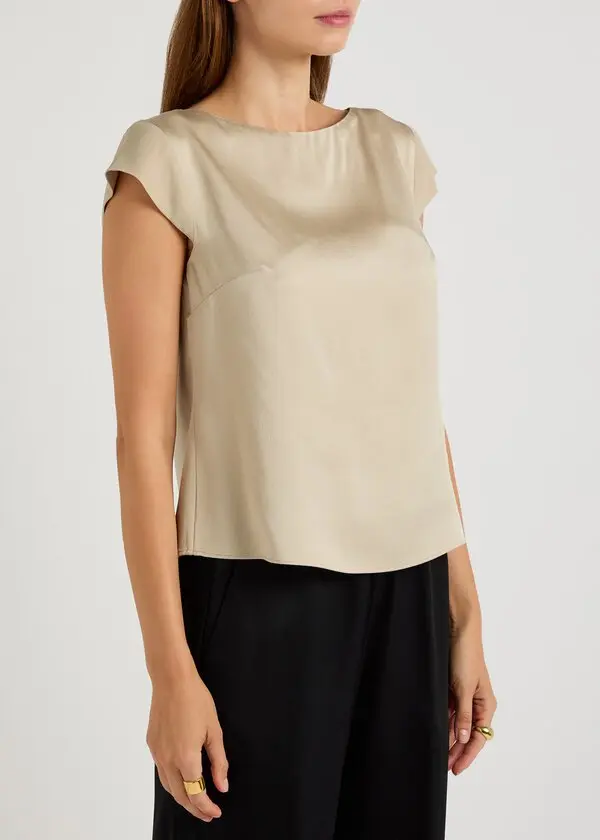 Herno Crepe De Chine Top - Cream