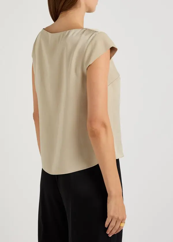Herno Crepe De Chine Top - Cream
