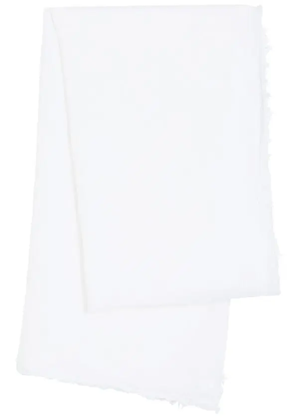 TOTEME Crinkled Cotton Scarf - White