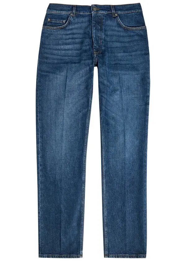 LARDINI Straight-leg Denim Jeans - Mid Blu