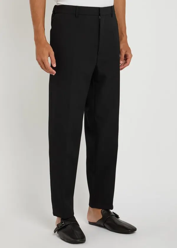 JIL SANDER Sharp Garbardine Wool Trousers