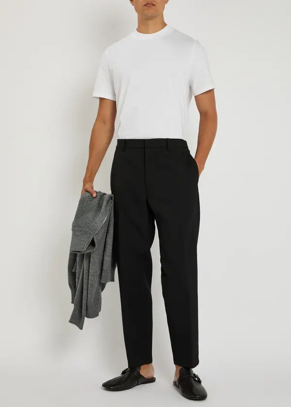 JIL SANDER Sharp Garbardine Wool Trousers