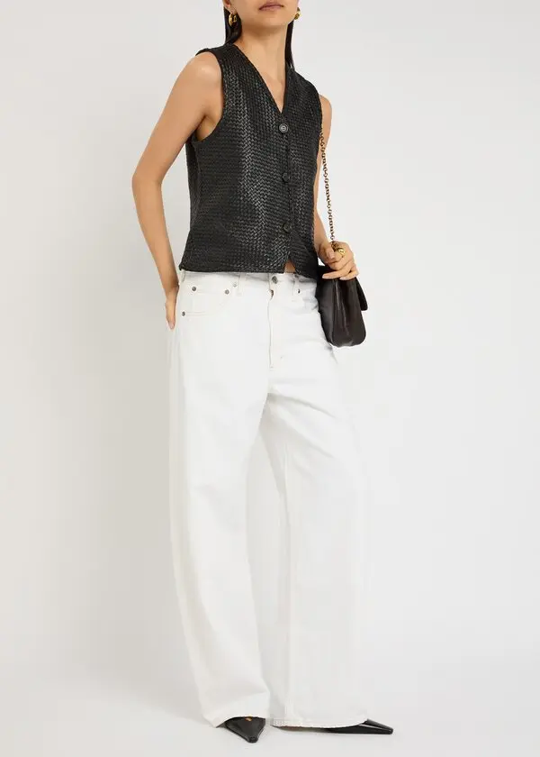 ARMA Ruby Woven Leather Top