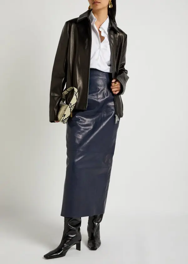Khaite Jackson Leather Jacket