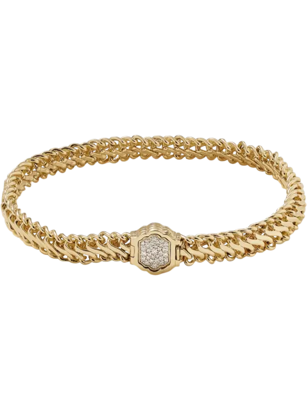 LUCY DELIUS Snakelet 14-karat Diamond Bracelet - Gold