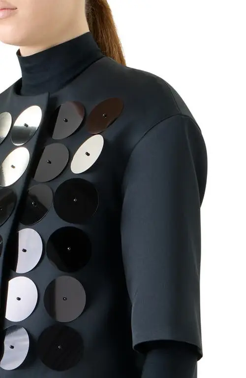 Akris Macro Sequin Techno Taffeta Jacket