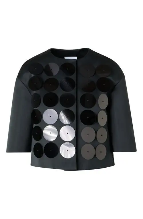 Akris Macro Sequin Techno Taffeta Jacket