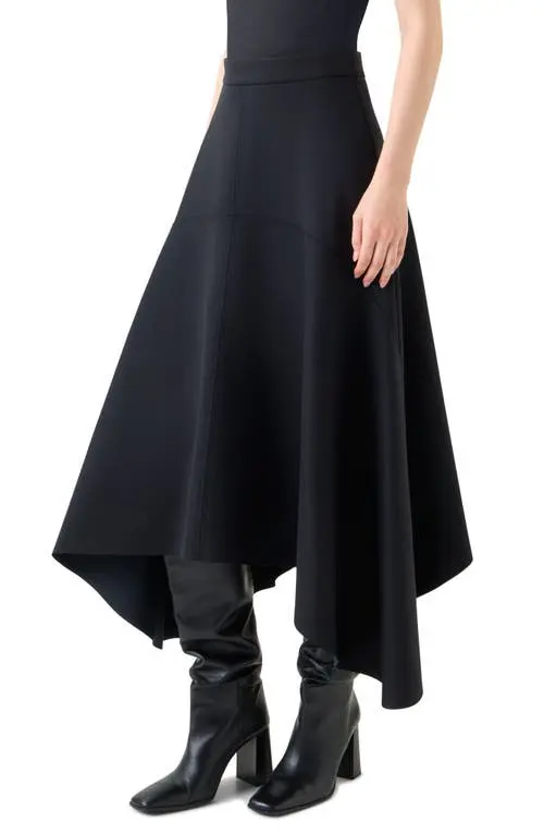 Akris Handkerchief Hem Knit Midi Skirt