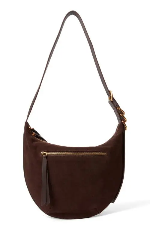Rag & Bone Mercer Suede Hobo Bag - Chocolate
