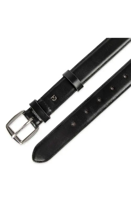 Cole Haan Feather Edge Leather Belt - Black