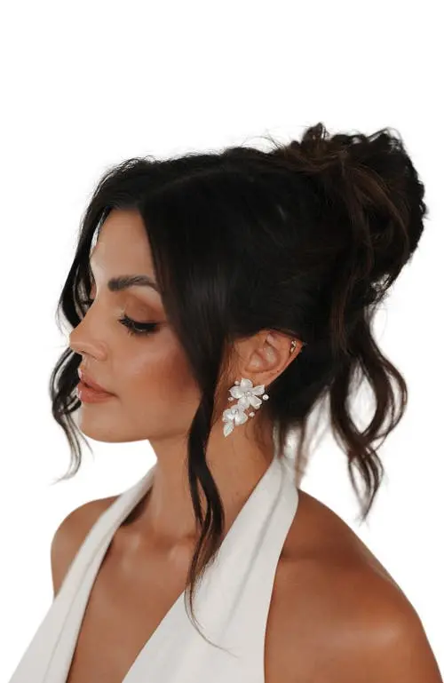 UNTAMED PETALS Louise Porcelain Flower Earrings
