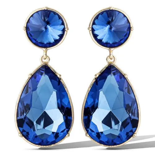 Jessica Simpson Teardrop Statement Earrings - Blue