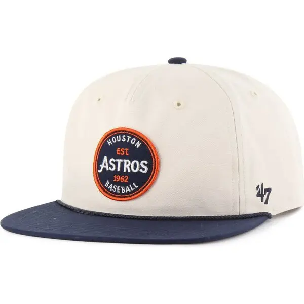 '47 Houston Astros Payson Captain Adjustable Hat By - Cream