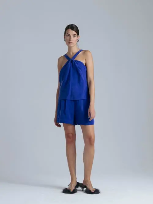 ALAS High Waisted Cupro Shorts