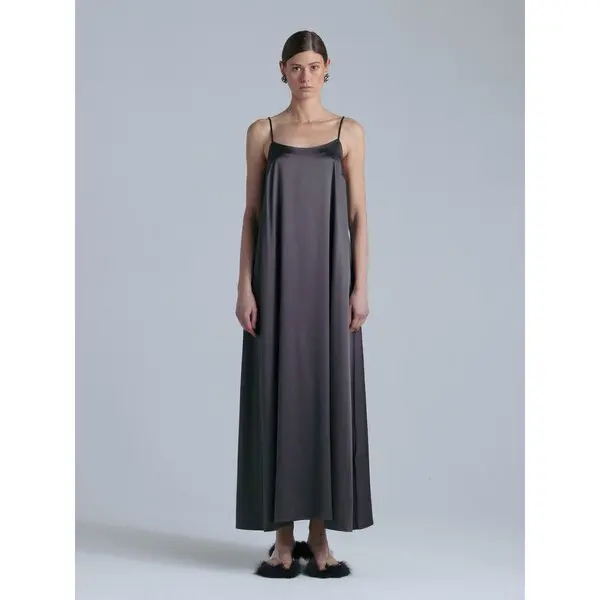 ALAS Aphrodite Sleeveless Silk Maxi Dress - Magic Grey