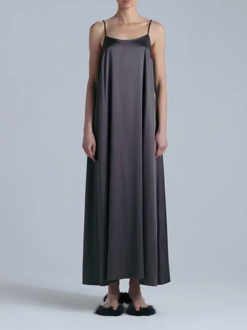 ALAS Aphrodite Sleeveless Silk Maxi Dress - Magic Grey