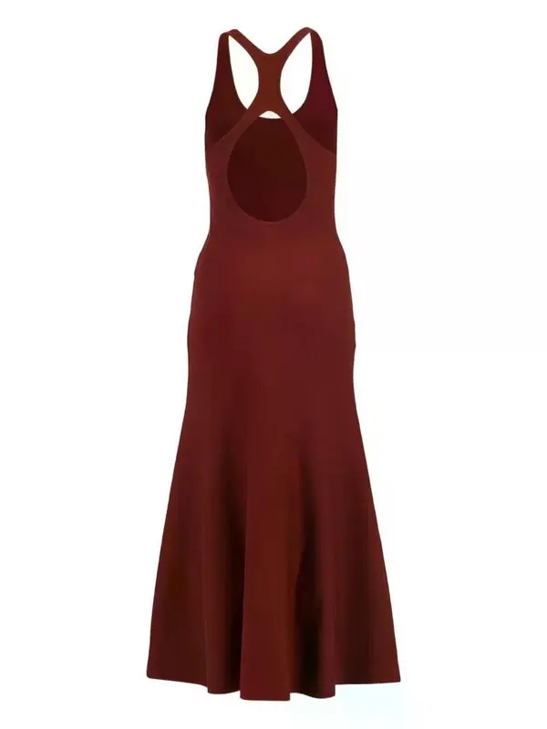 Gabriela Hearst Racer-back Silk Midi Dress