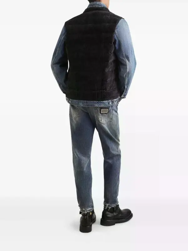 Dolce & Gabbana Denim Corduroy Gilet - Blue