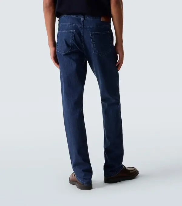 Canali Mid-rise Slim Jeans