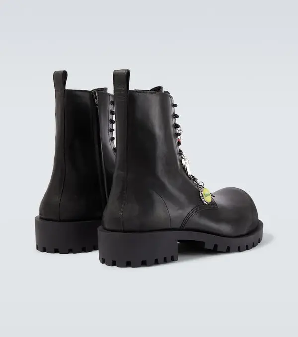 Balenciaga Hummer Leather Lace-up Boots