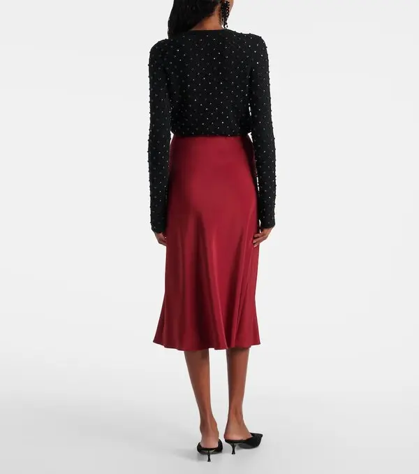 Max Mara Borbona Silk-blend Midi Skirt
