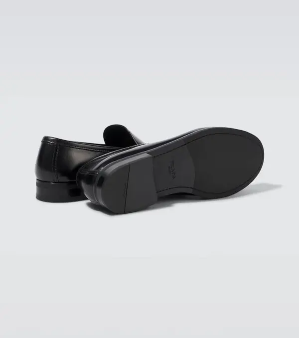 Prada Leather Loafers - Black