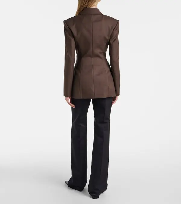 Magda Butrym Beige Wool Blazer - Brown