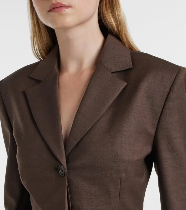 Magda Butrym Beige Wool Blazer - Brown