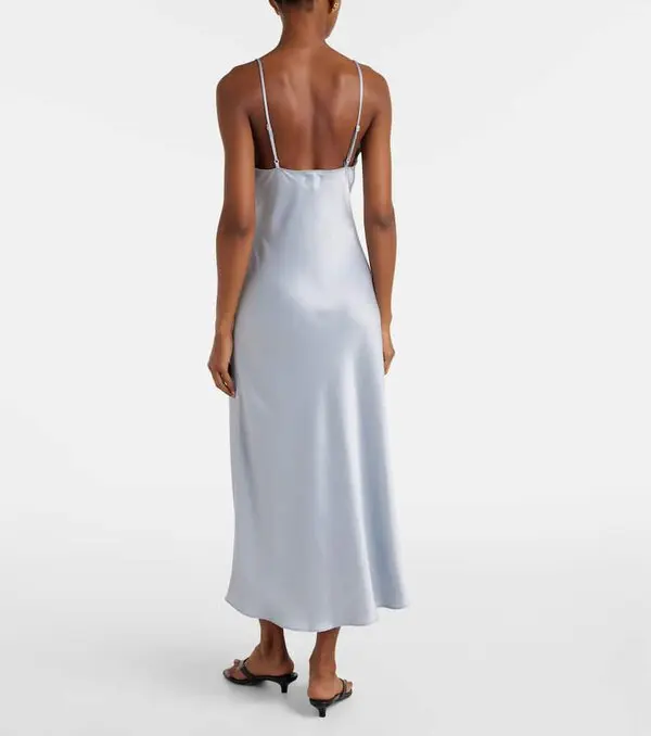 LESET Barb Satin Slip Dress