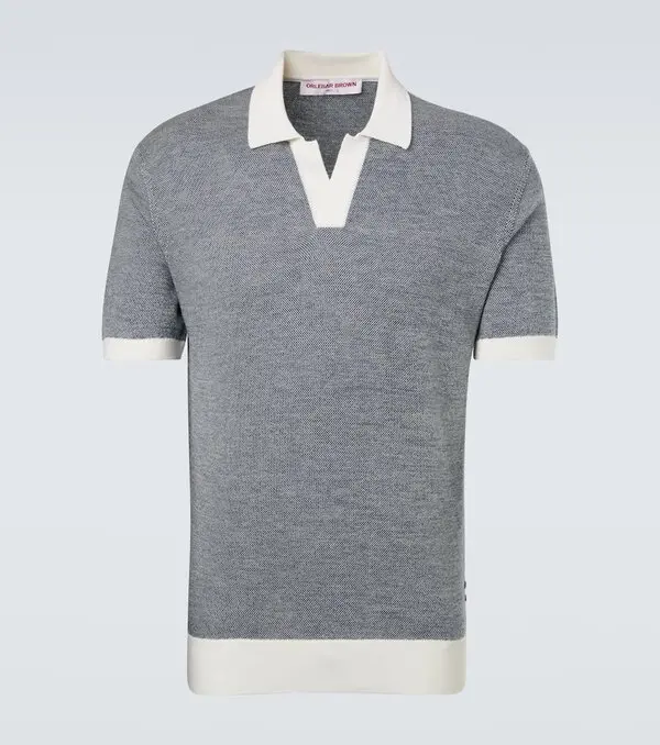 Orlebar Brown Horton Wool And Cotton Polo Shirt - Grey